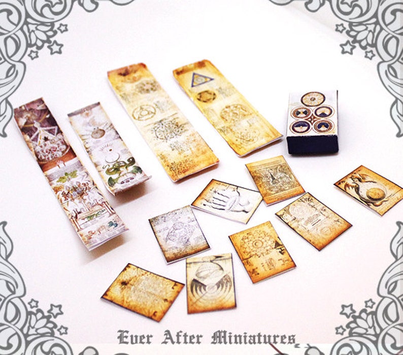 Alchemy Dollhouse Miniature Scroll and Paper Set 12th Scale - Etsy