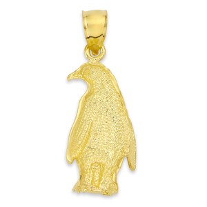 Solid Gold Penguin Pendant Available in 10k or 14k - Cute Animal ...