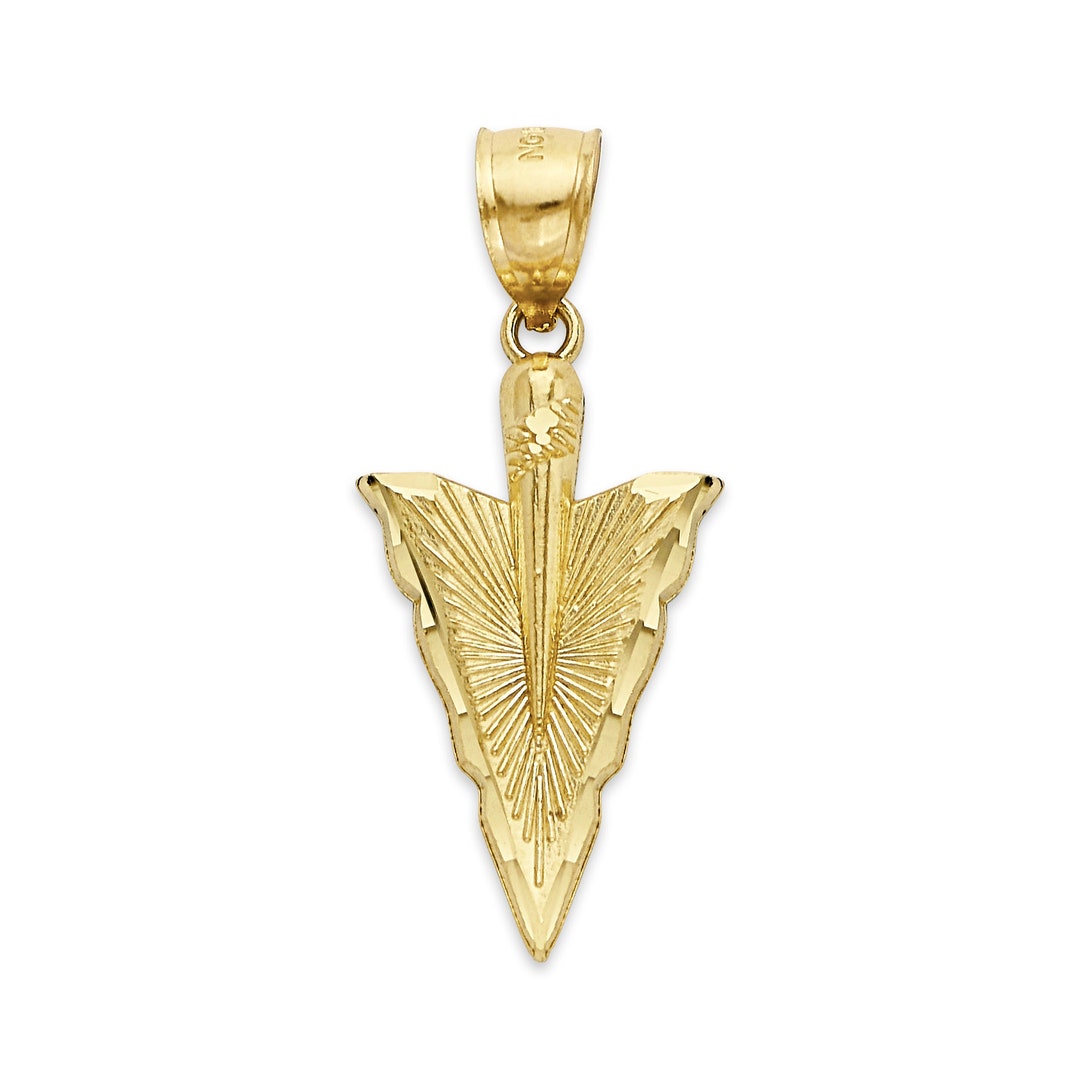 Gold Arrowhead Necklace 10k or 14k Solid Gold Early American Style ...