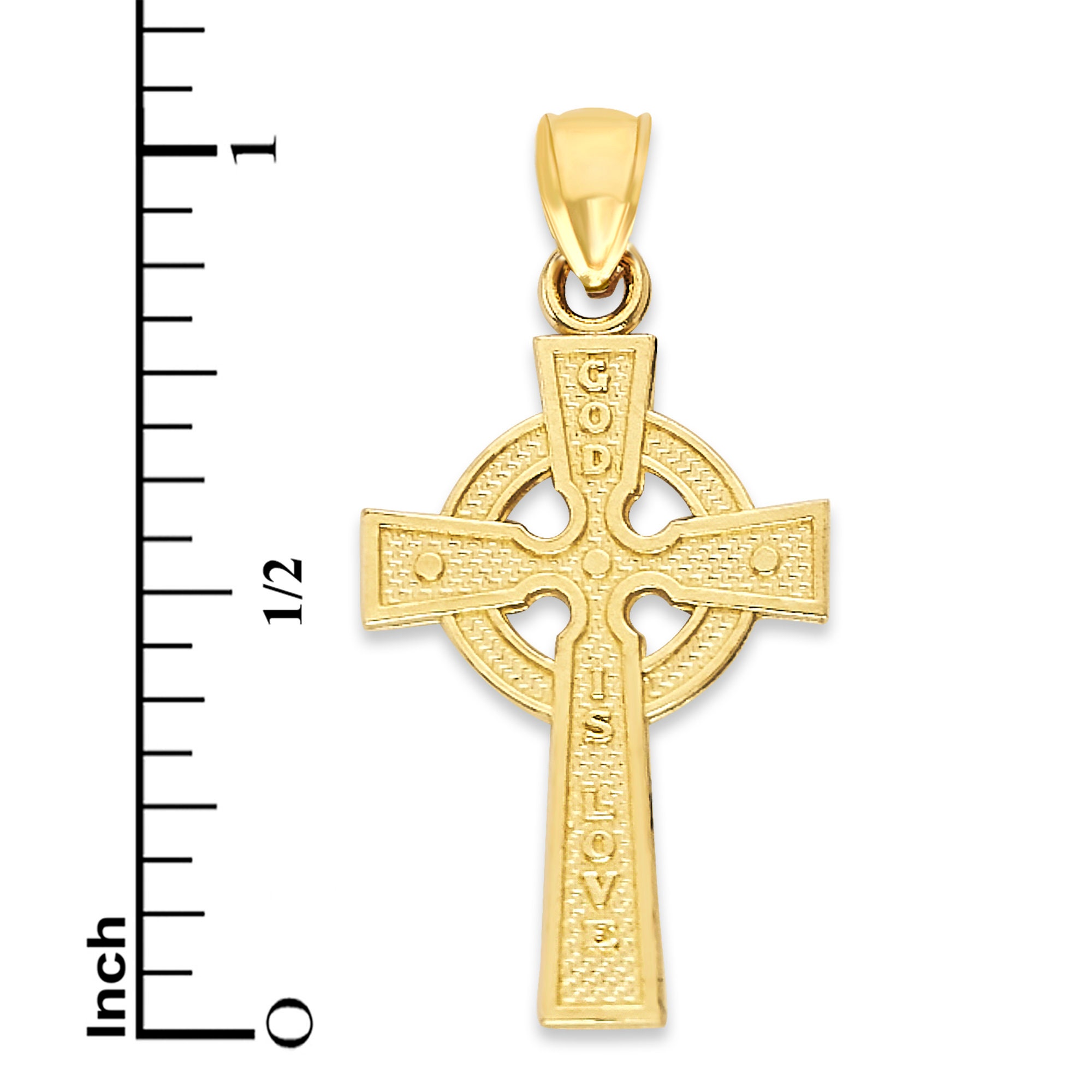 Gold Celtic Cross 10k or 14k Gold Celtic Cross Pendant Irish - Etsy