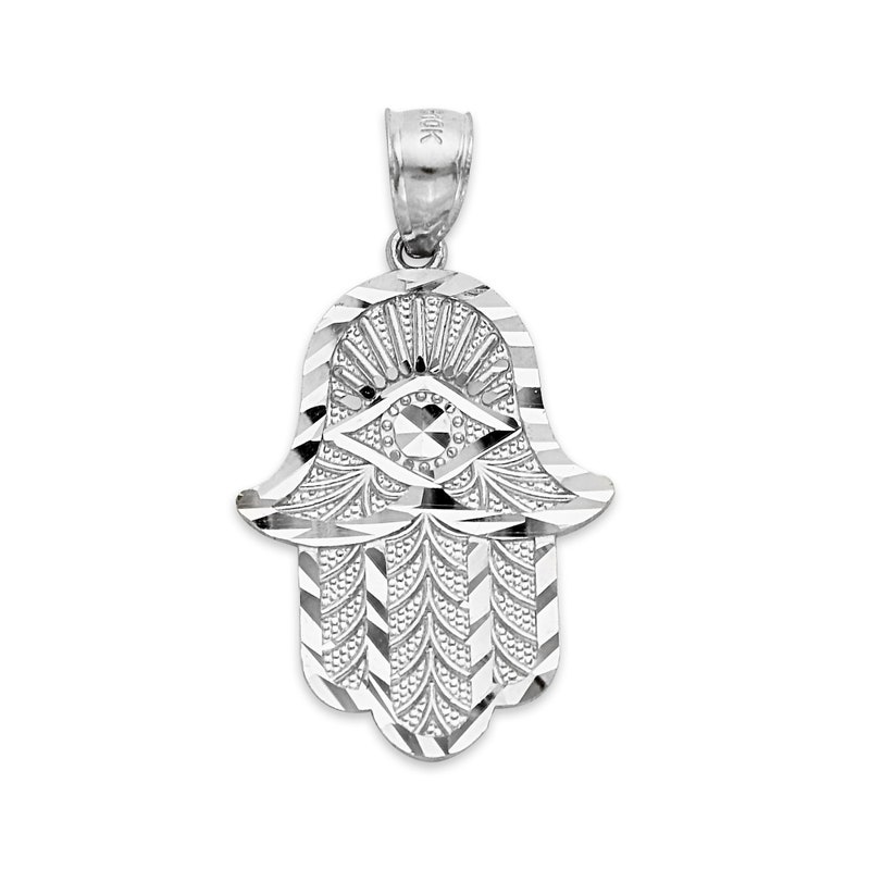 Silver Hamsa Pendant - Etsy UK