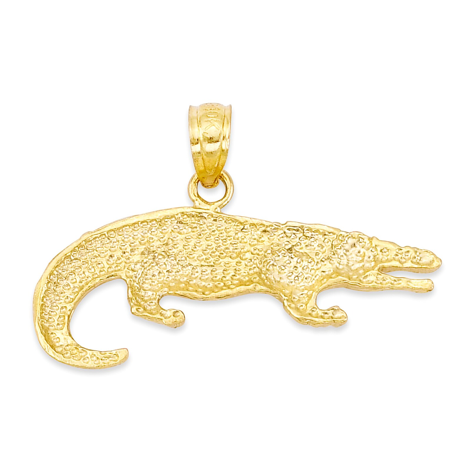 14k Solid Gold Crocodile Necklace Croc Charm Alligator - Etsy