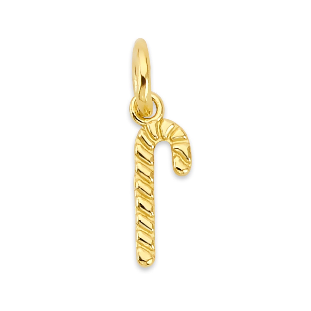 Solid 10k/14k Gold Candy Cane Charm - Christmas Jewelry Seasonal Charms ...