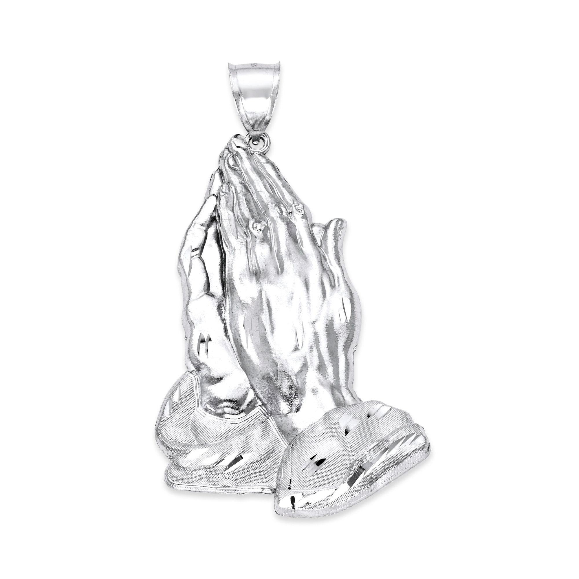 925 Sterling Silver Hands in Prayer Pedant Large Praying | Etsy