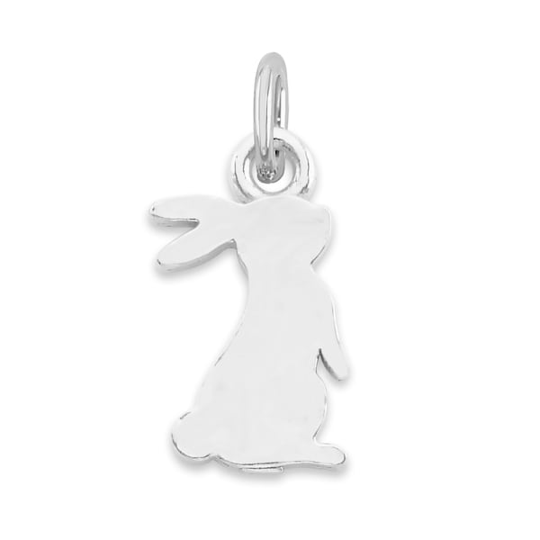 Silver Bunny Charm - Etsy
