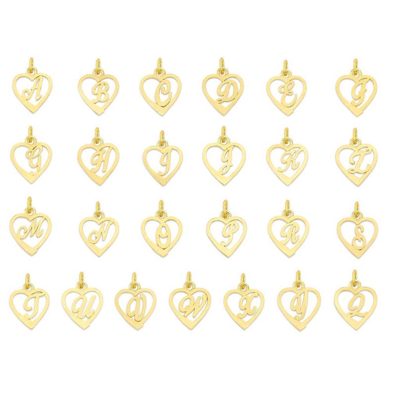 10k Gold Pendent Initals - Etsy