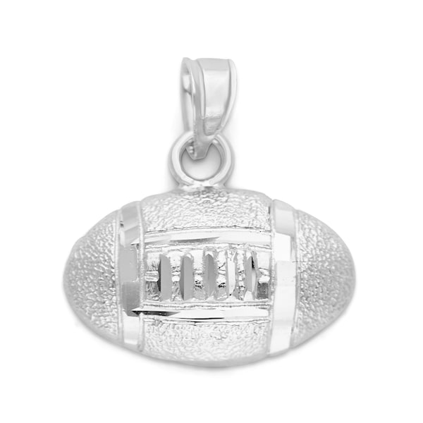 Sterling Silver Engravable Football Pendant - Etsy