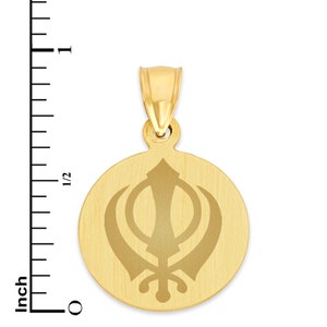 10k Gold Khanda Necklace, Sikh Symbol of Faith Gifts for Her, Sikhism ...