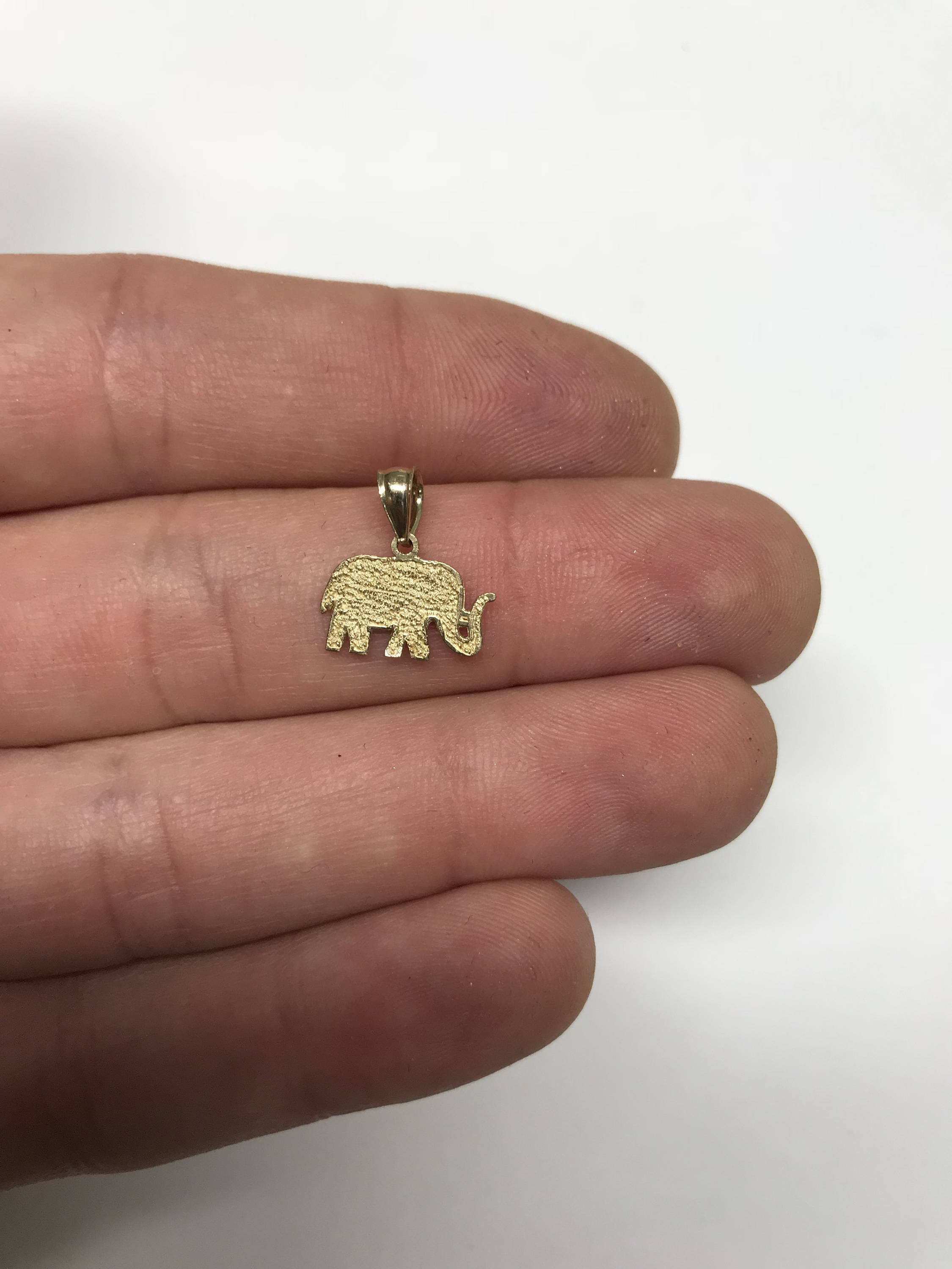 10k Gold Elephant Necklace With Thin Gold Chain Good Luck | Etsy