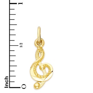 Real Solid Gold Music Note Charm, Dainty Music Charms for Charm ...