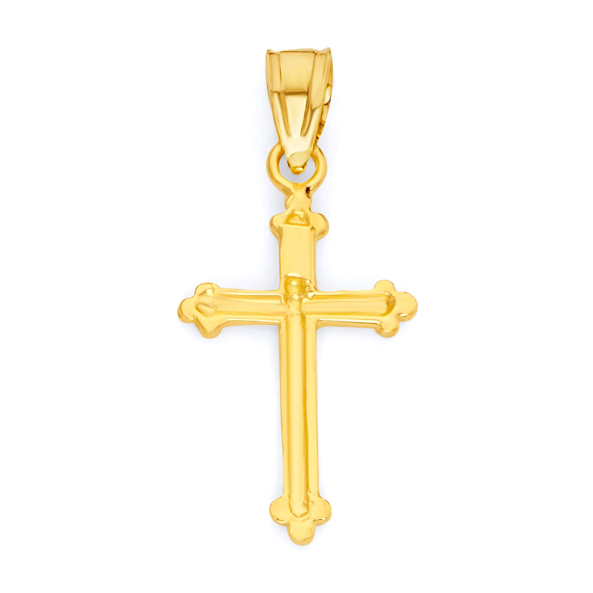 10k Real Solid Gold Cross Necklace With Thin Gold Chain | Etsy