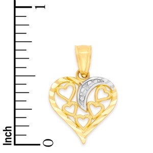 10k Real Solid Gold Heart Necklace Gift for Girlfriend Love - Etsy
