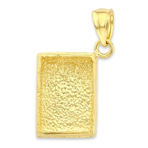 Solid Gold Holy Bible Pendant: 10k/14k Religious Book Charm - Etsy