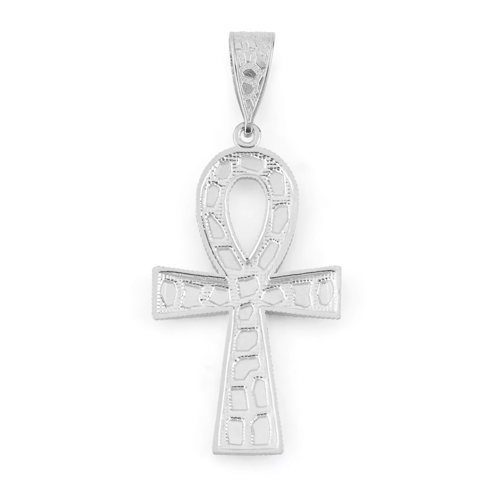 Large 925 Sterling Silver Ankh Pendant Mens Necklace Ankh - Etsy