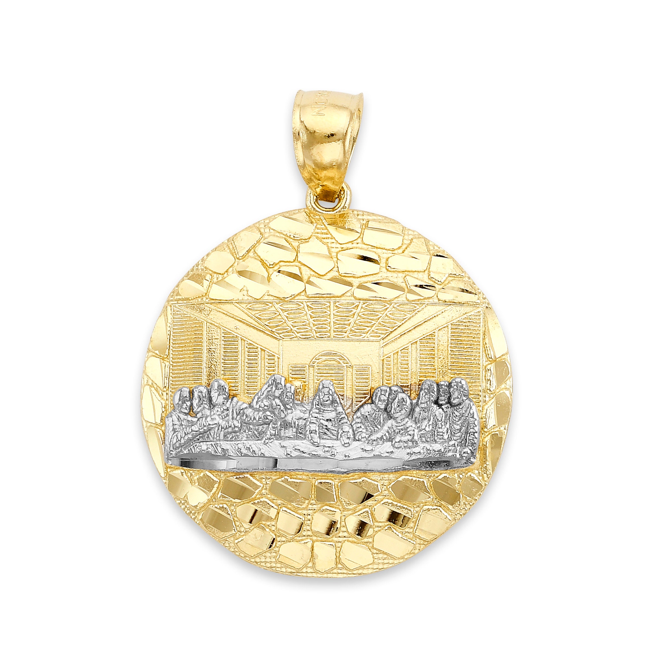 Faith Based Gift For Him Solid 10k Or 14k Gold Last Supper Pendant ...
