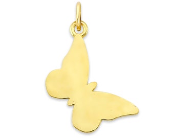 Mini Real Solid Gold Elephant Charm Available in 10k or 14k, Micro Good Luck Charm to Attach to ...