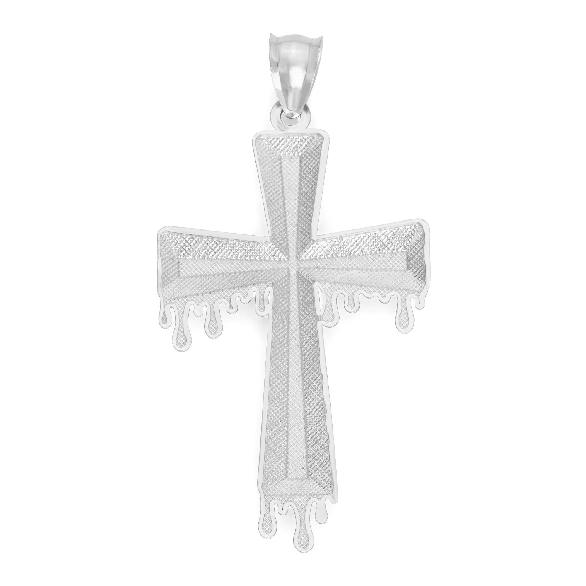Large 925 Sterling Silver Bleeding Cross Pendant for Men | Etsy