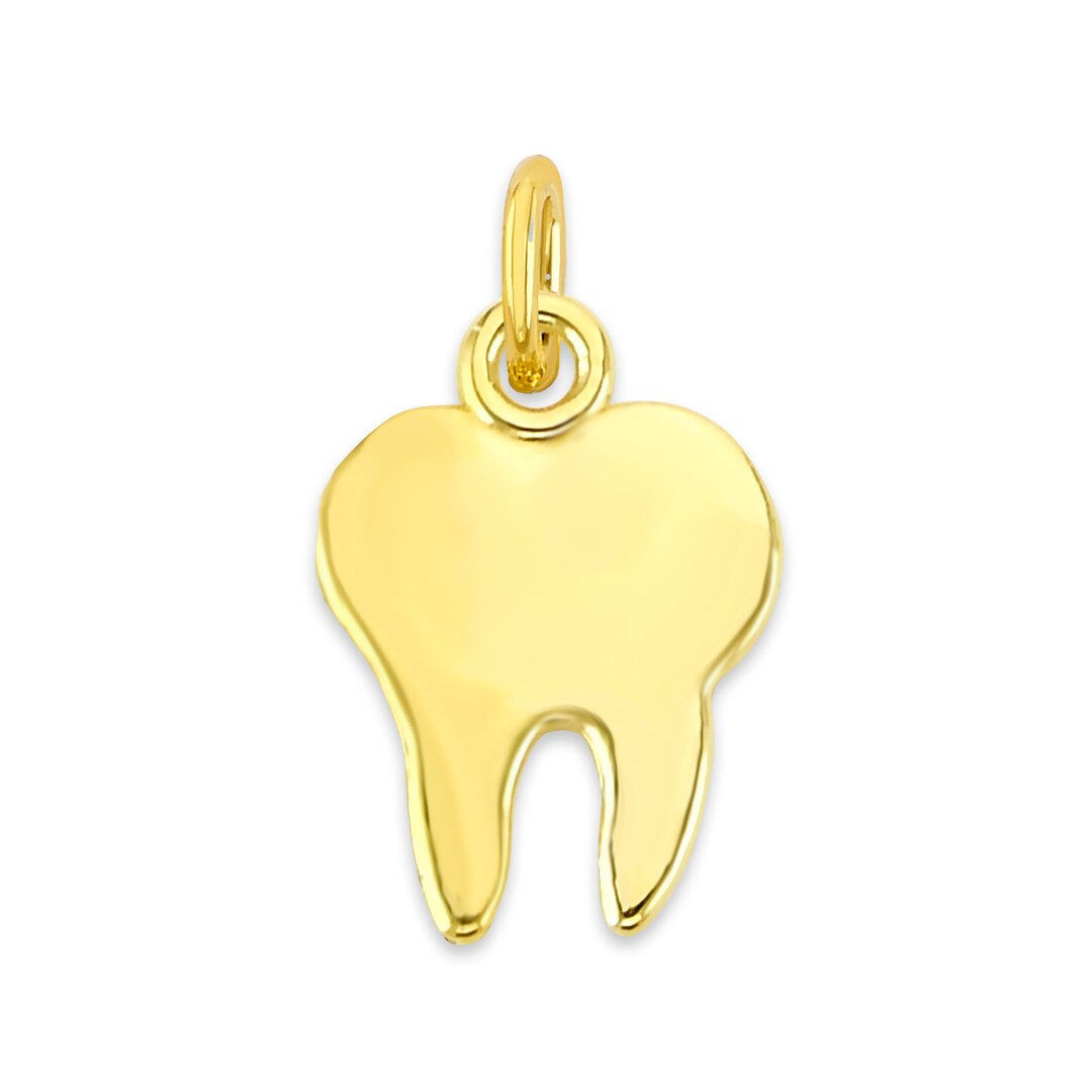 Dainty Solid Gold Tooth Charm, Graduation Gift, 10k 14k Gold - Etsy