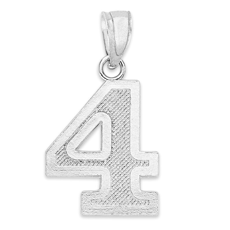 925 Silver Number Pendant Baseball Number Necklace Gift for - Etsy