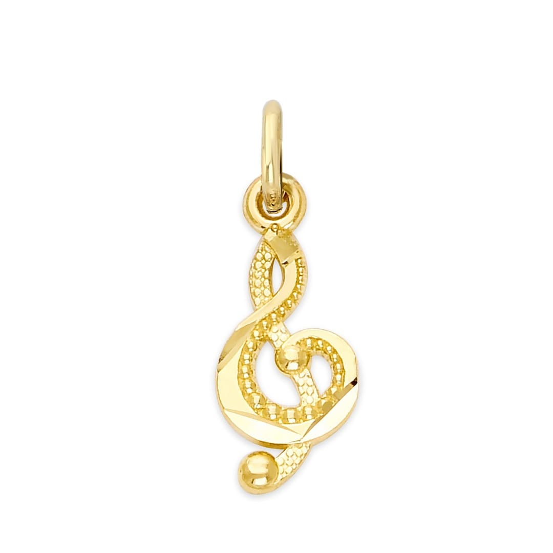 Real Solid Gold Music Note Charm, Dainty Music Charms for Charm ...