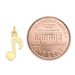 Mini Real Solid Gold Music Note With Heart Charm Available in 10k or ...