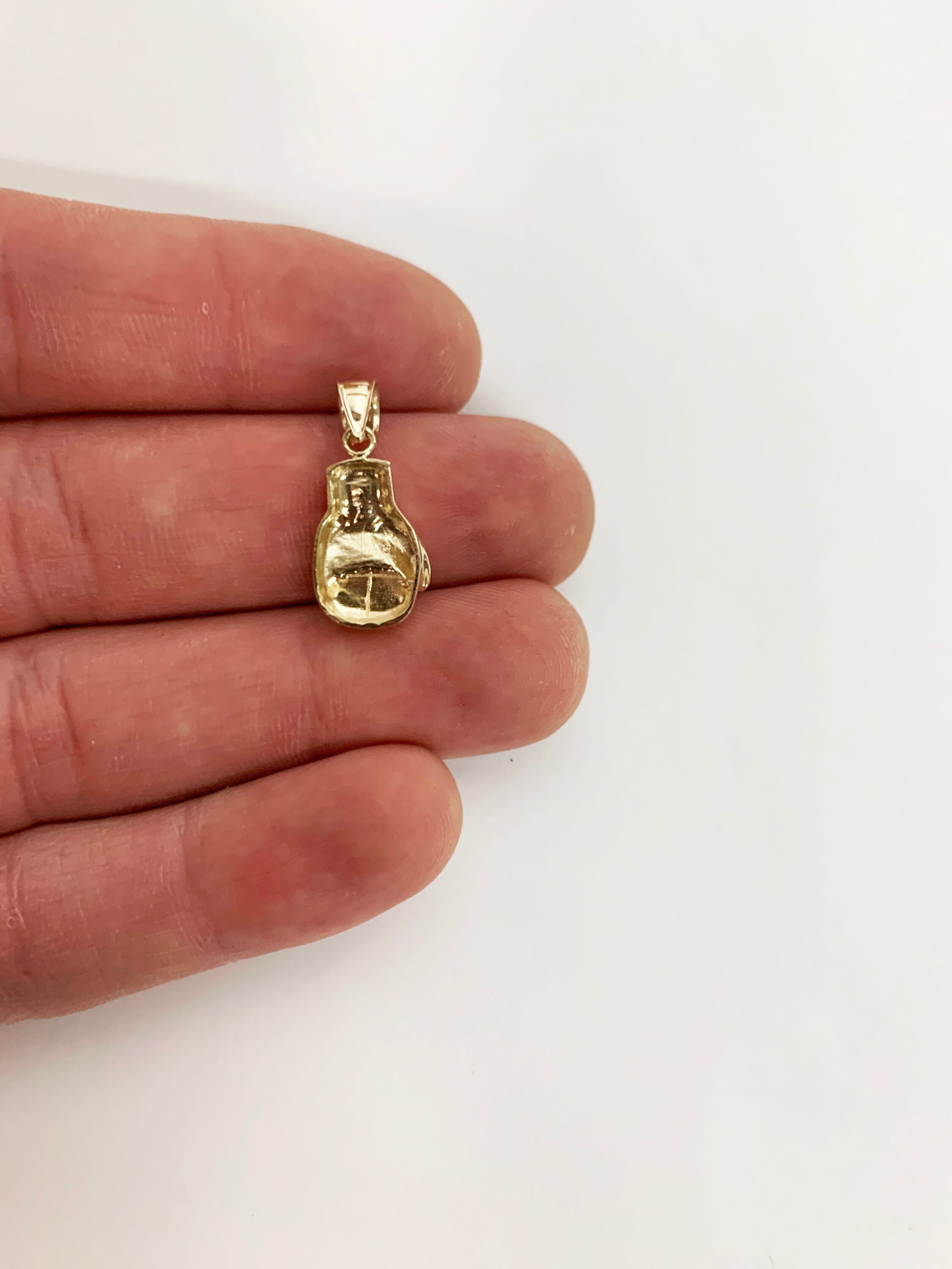 Real 14k Gold Boxing Glove Necklace Golden Glove Pendant - Etsy
