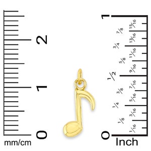 Solid Gold Music Note Charm: 10k/14k Micro Pendant - Etsy