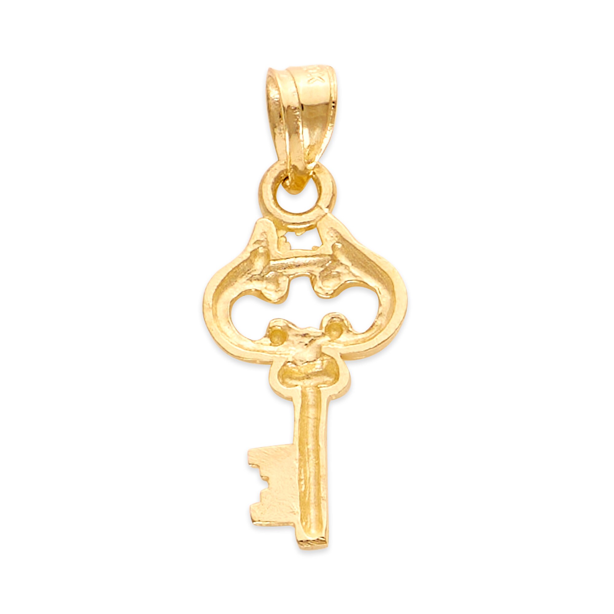 10k Real Solid Gold Key Necklace Key Pendant Sympathy Gift | Etsy