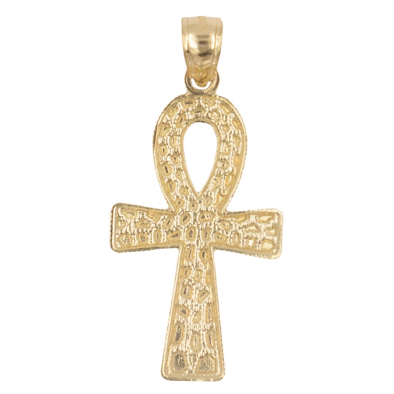 10k Gold Egyptian Ankh Necklace Real Gold Ankh Pendant - Etsy