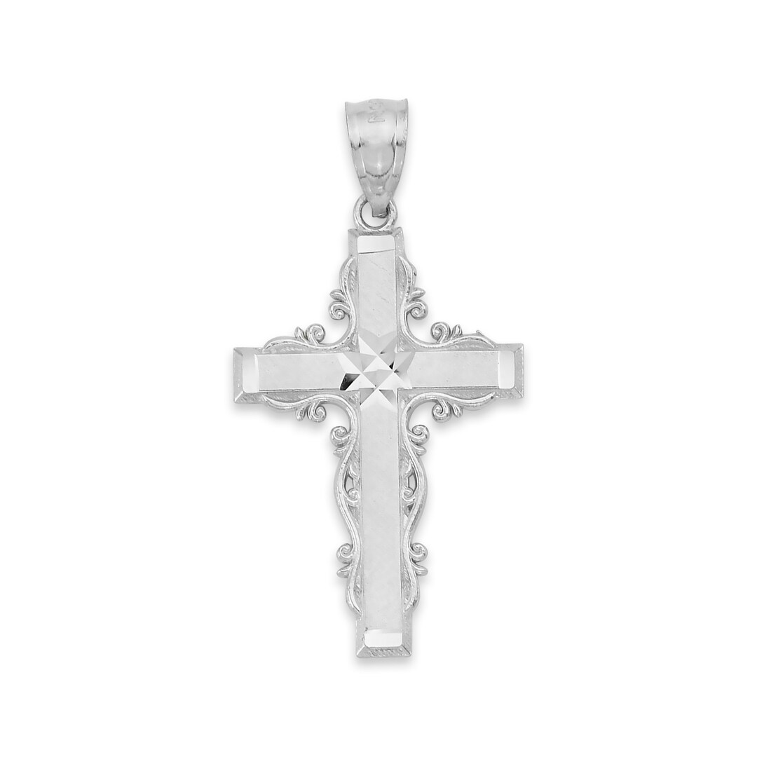 Vintage Filigree Cross Pendant: 925 Sterling Silver Christian Jewelry ...