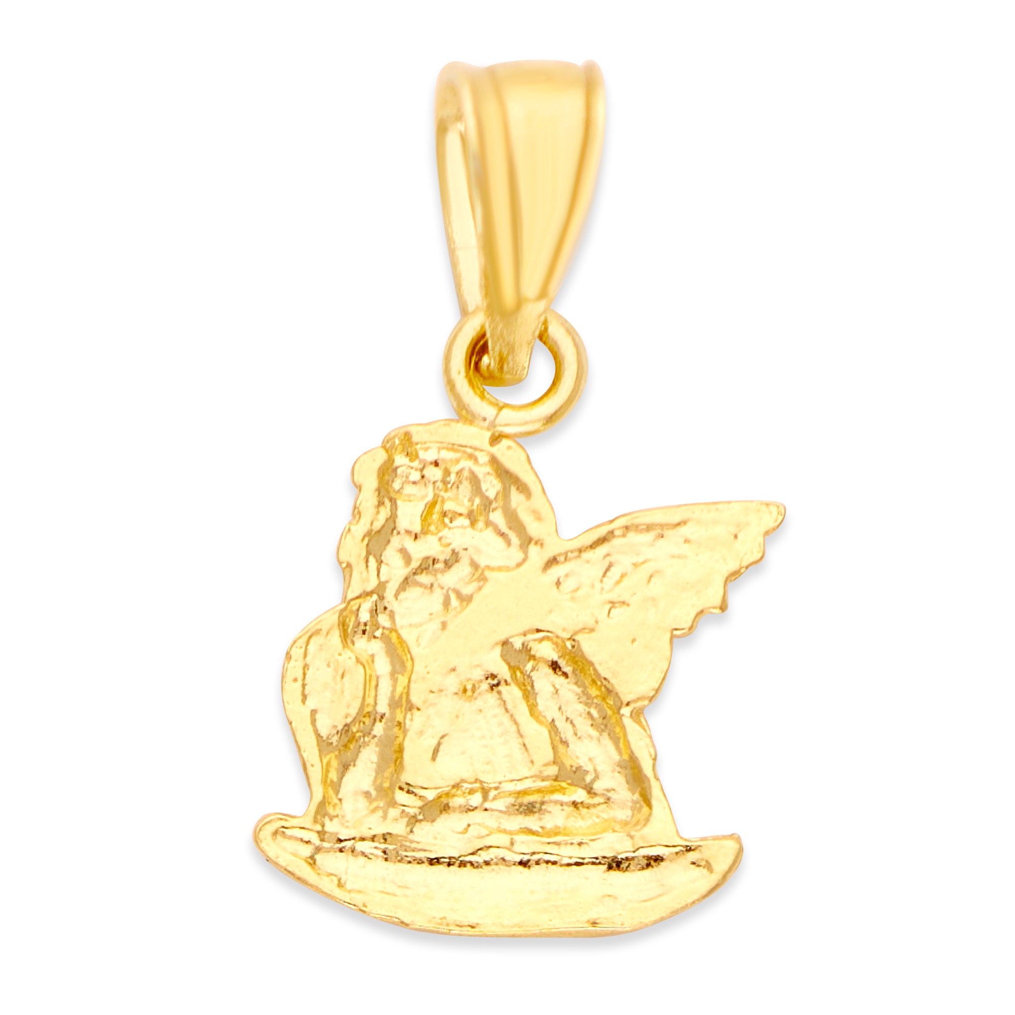 14k Solid Gold Angel Pendant Necklace Dainty Angel Necklace - Etsy