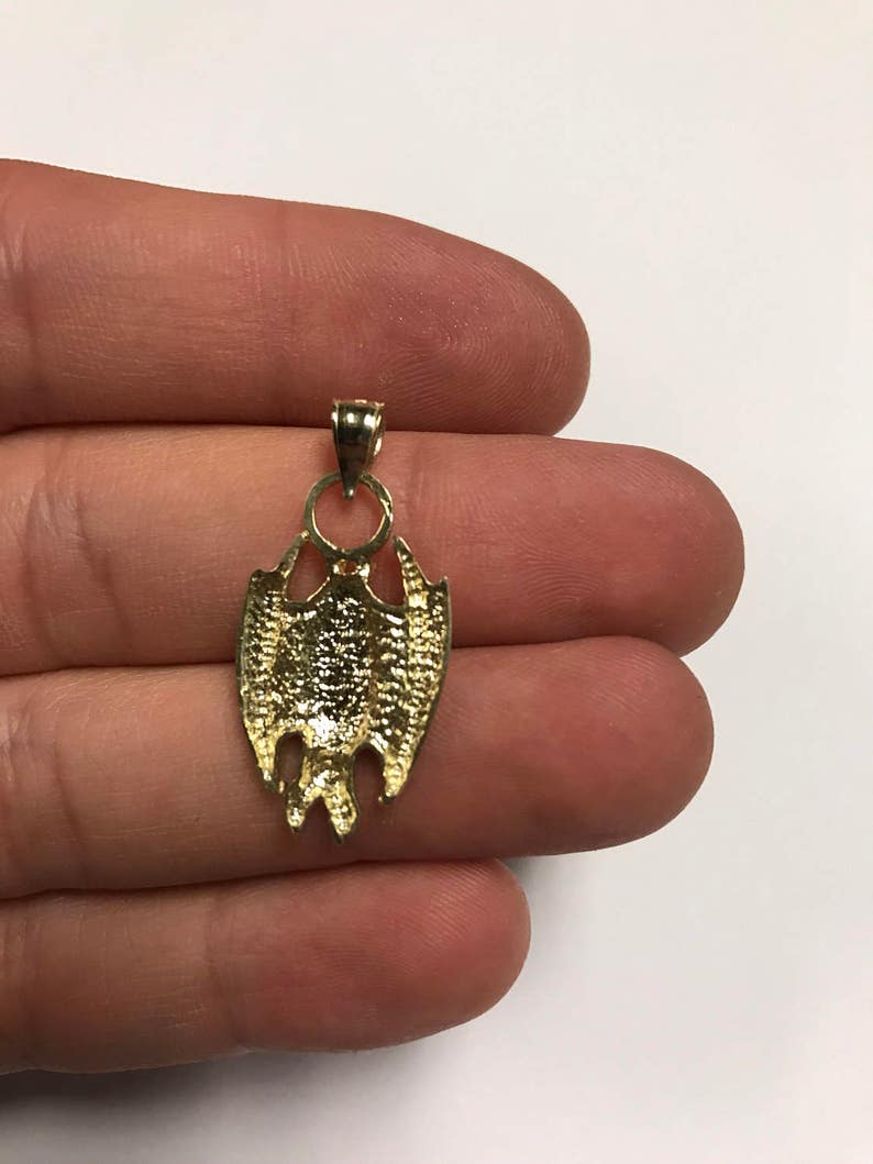10k Real Solid Gold Bat Necklace - Etsy