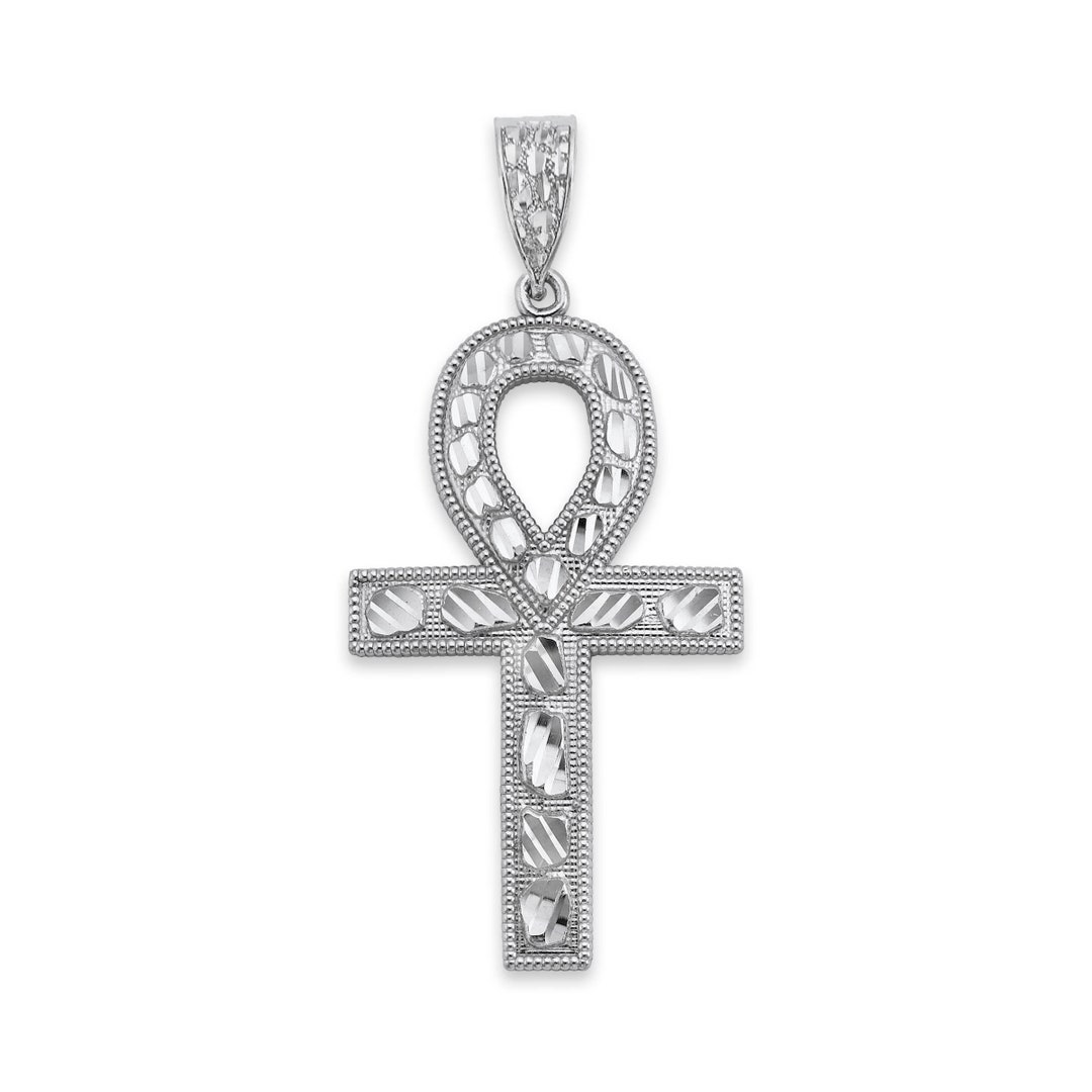 Large 925 Sterling Silver Ankh Pendant, Mens Necklace Ankh Jewelry ...