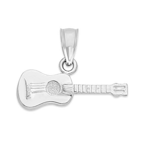 925 Sterling Silver Guitar Necklace Guitar Gifts for Women | Etsy