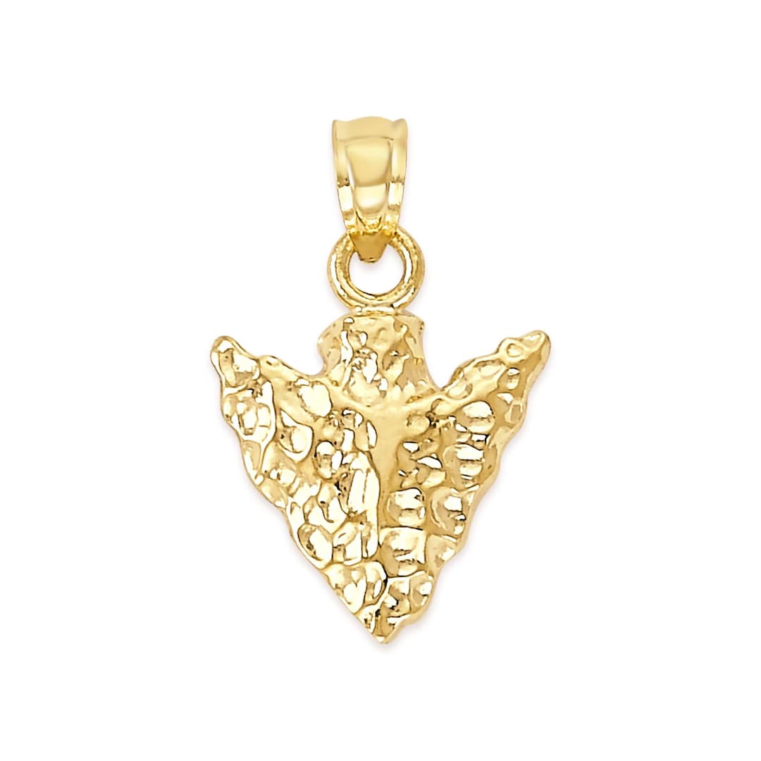 Dainty 10k/14k Solid Gold Arrowhead Necklace: Native American Jewelry ...