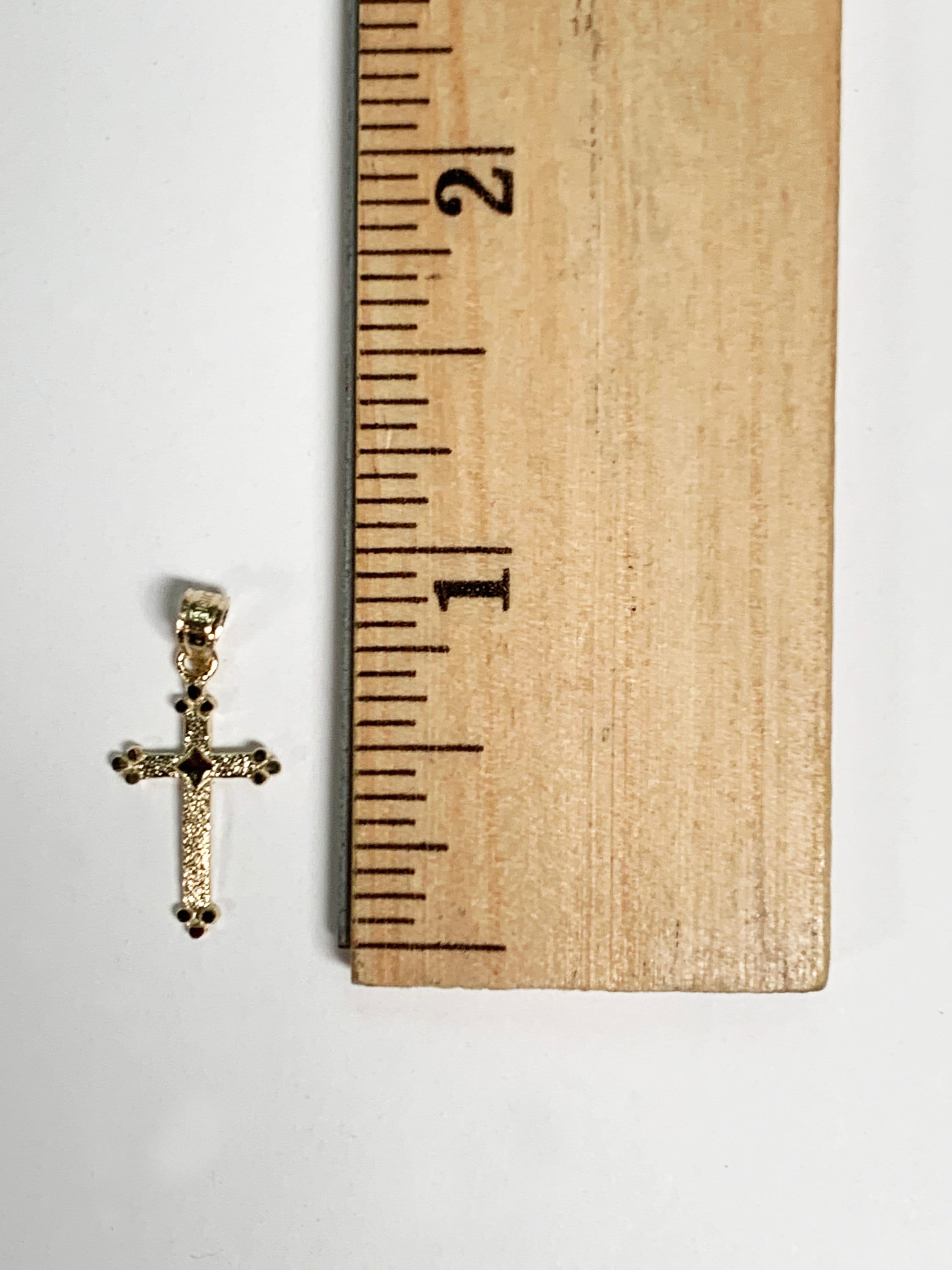 10k Real Solid Gold Cross Necklace With Thin Gold Chain | Etsy