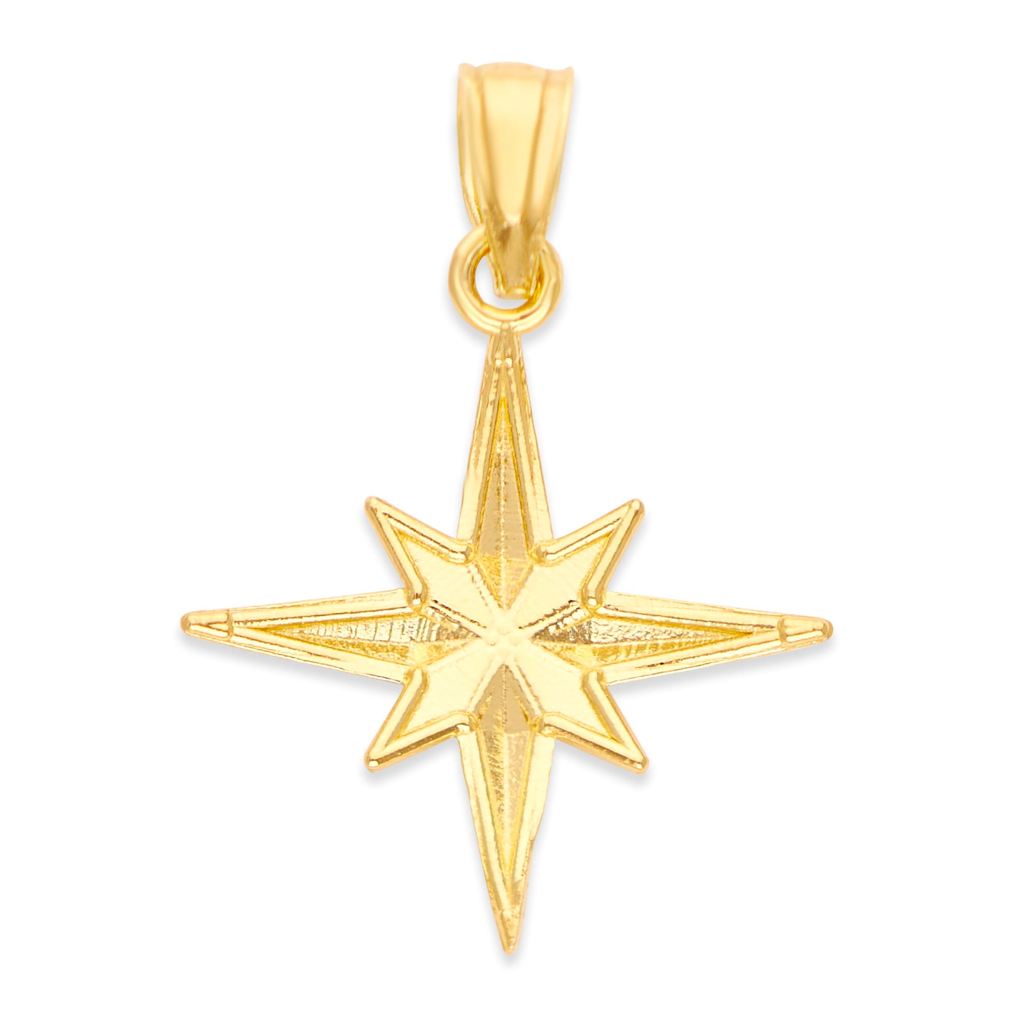 10k Real Solid North Star Necklace With Option to Add Gold - Etsy