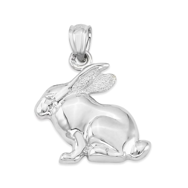 Sterling Silver Rabbit Charm - Etsy