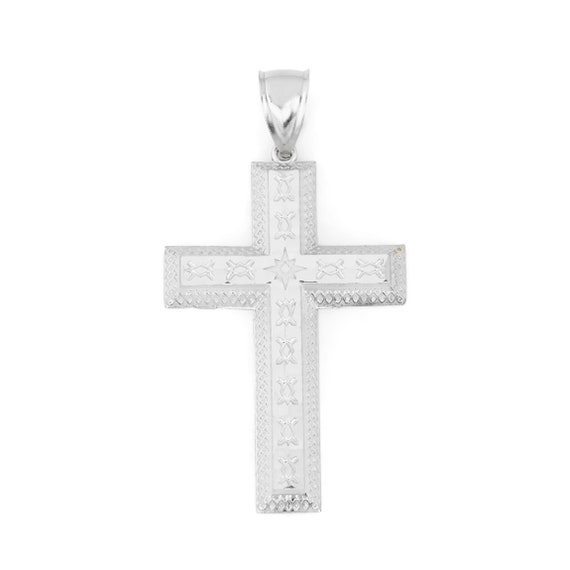 Sterling Silver Catholic Cross Pendant Signed by Silver Star - munimoro ...