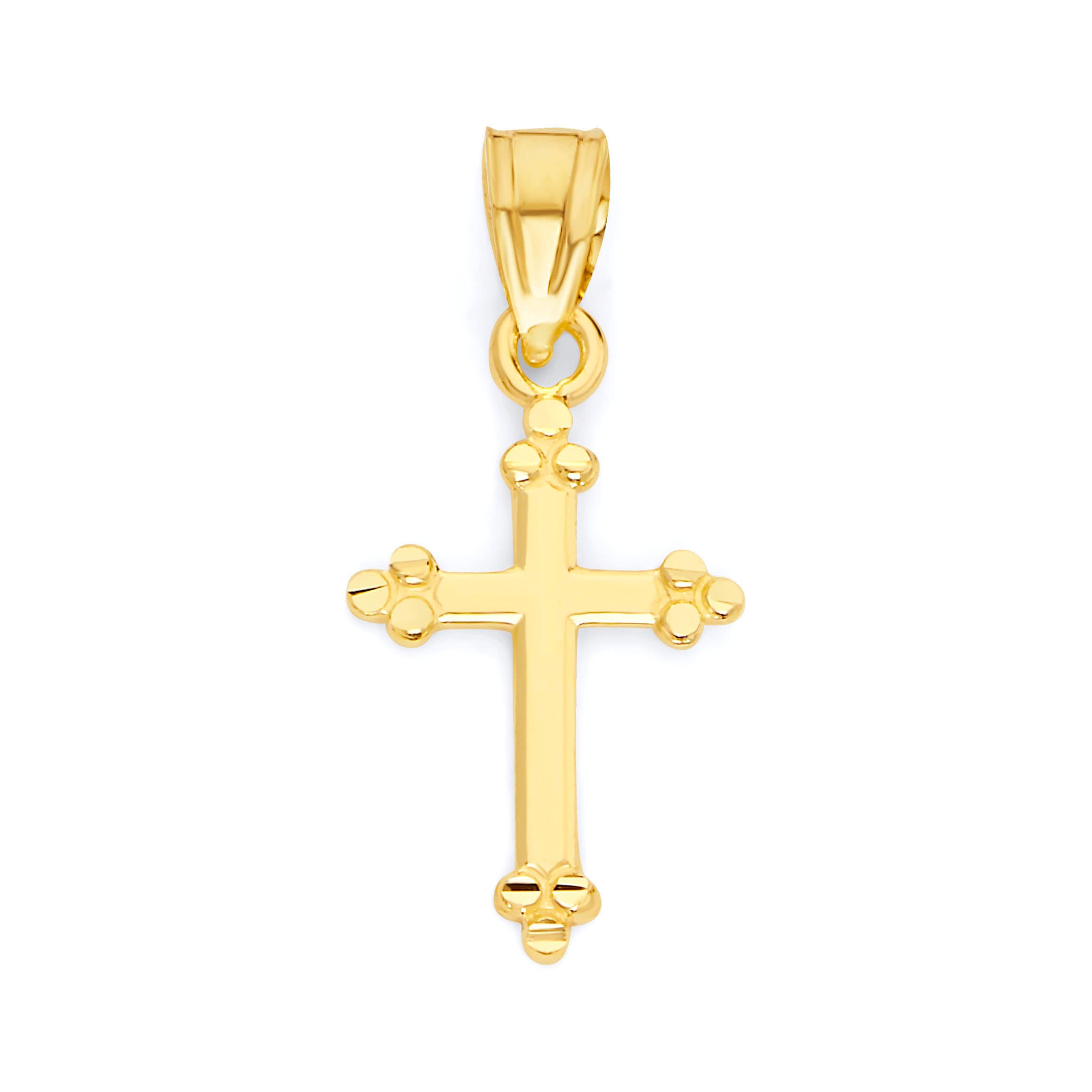 Dainty Real Solid Gold Cross Necklace in 10k or 14k Religious - Etsy