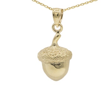 Gold Acorn Necklace - Etsy