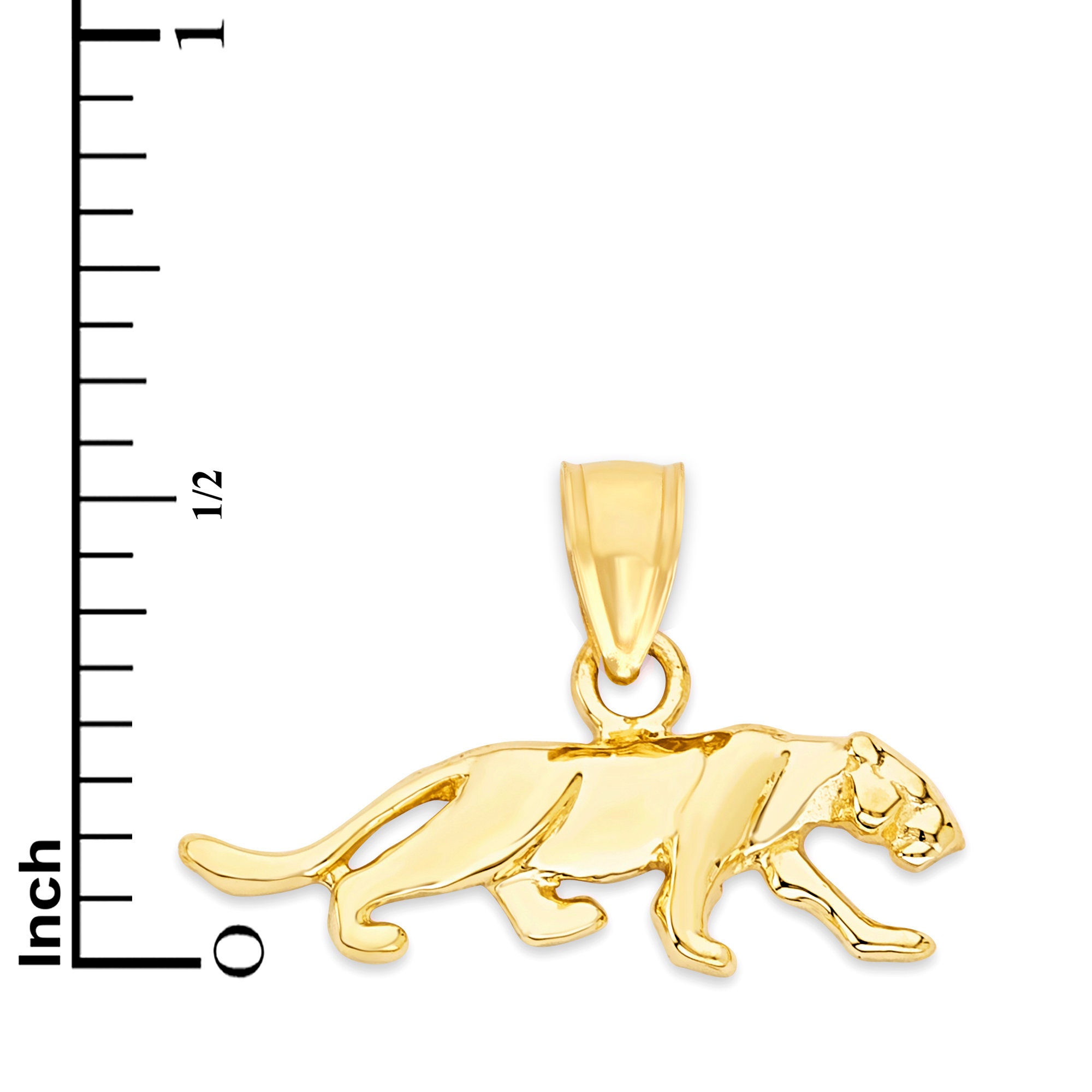 14k Gold Panther Necklace Black Jaguar Pendant Animal Lover - Etsy