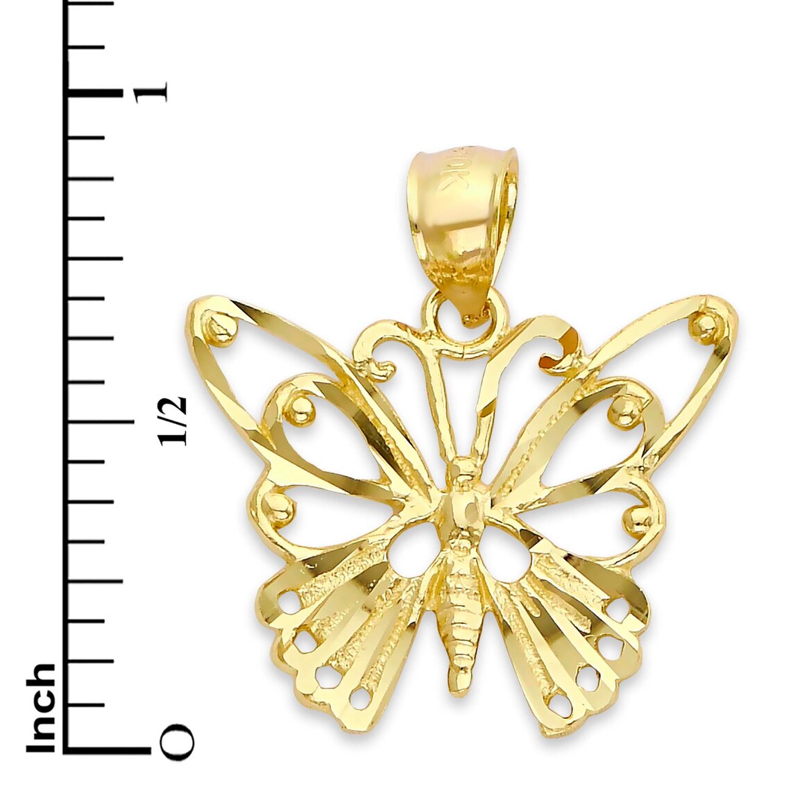 Real Solid Gold Butterfly Necklace in 10k or 14k Butterfly - Etsy