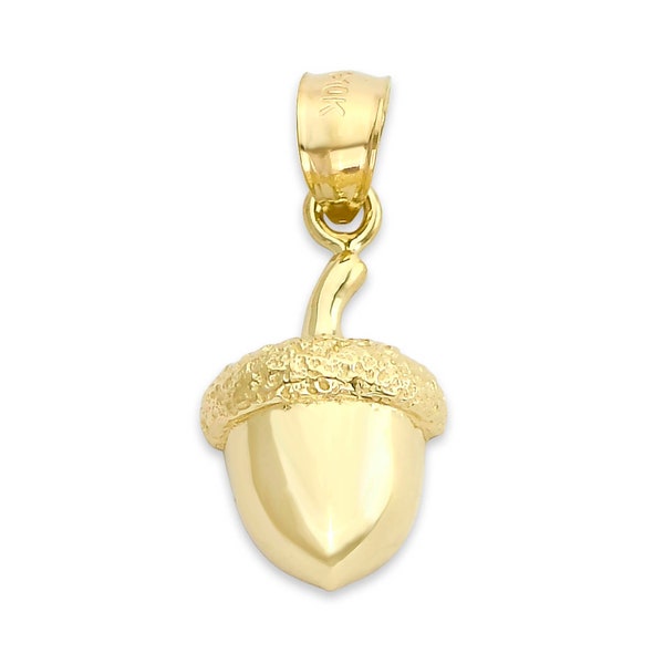 Gold Acorn Necklace - Etsy