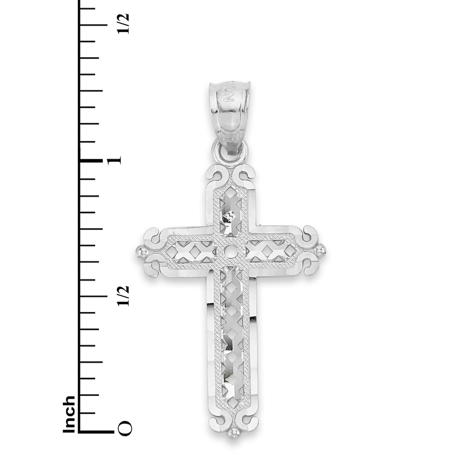 925 Sterling Silver Filigree Cross Pendant: Christian Religious Jewelry ...