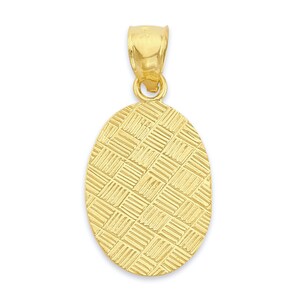 Real Solid Gold Saint Peter Pendant in 10k or 14k, Oval Religious Medal ...