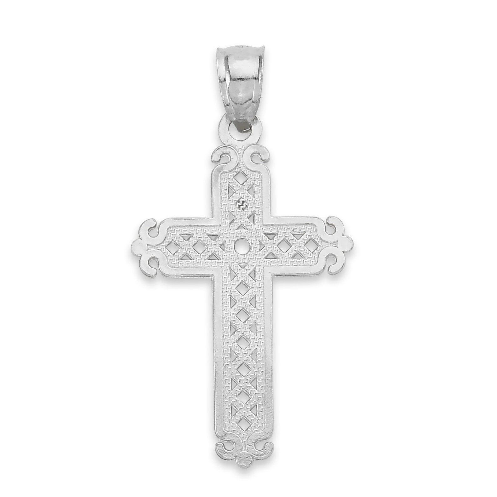 925 Sterling Silver Filigree Cross Pendant: Christian Religious Jewelry ...