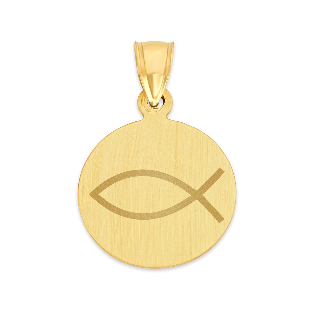 10k Solid Gold Ichthys Necklace: Christian Religious Jewelry Gift - Etsy UK