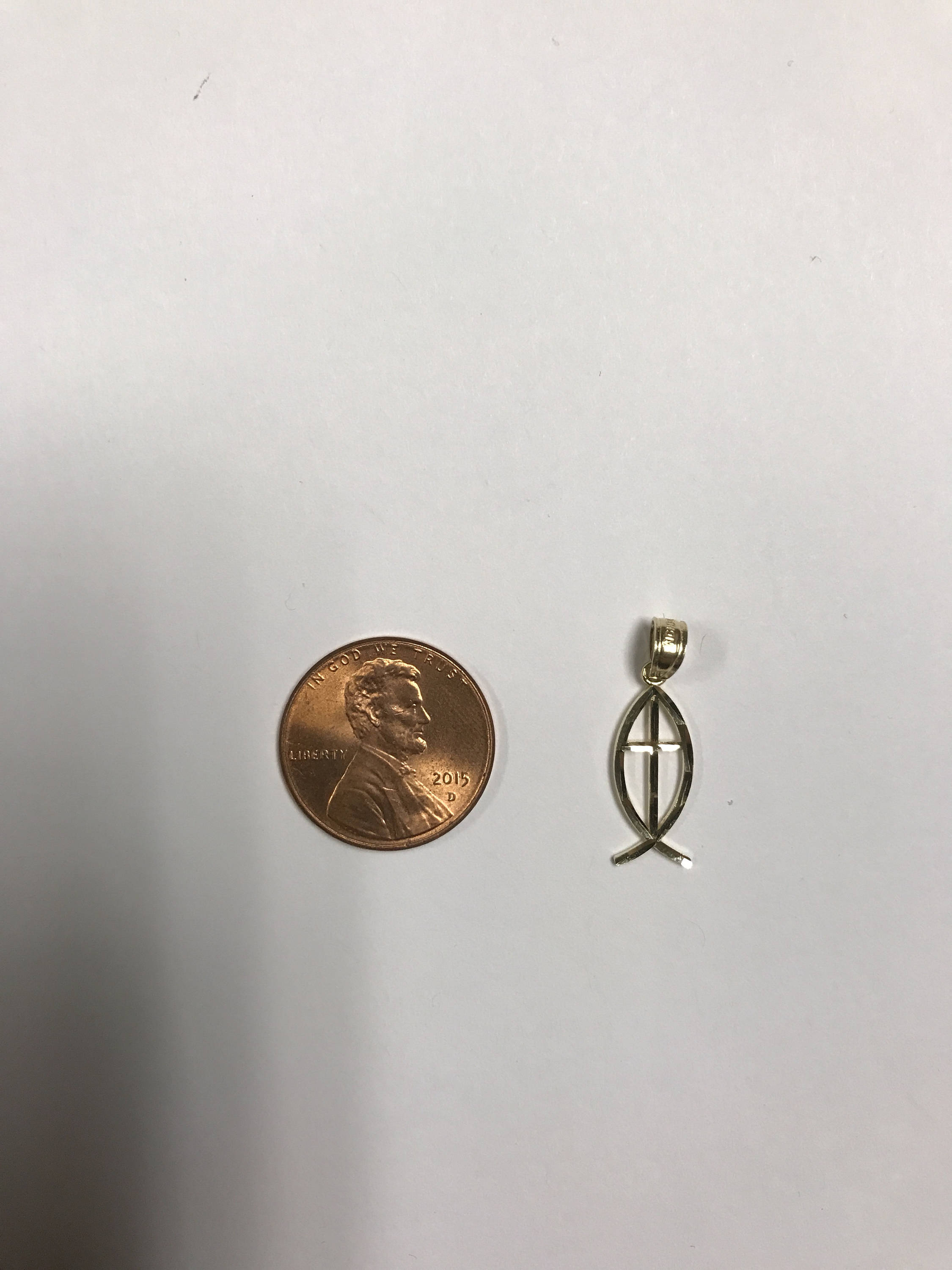 10k Real Solid Gold Ichthys Sign of the Fish Necklace - Etsy