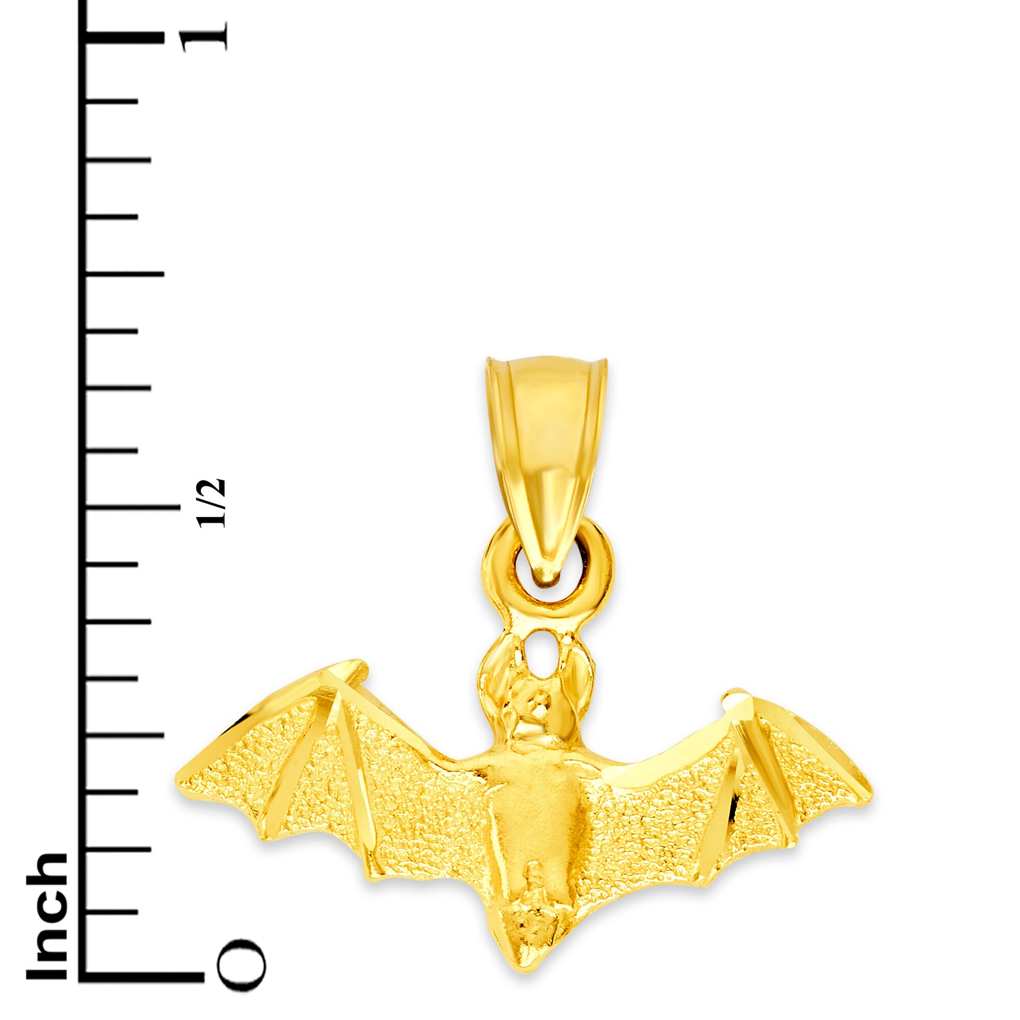 10k Gold Bat Necklace Gothic Jewelry Real Gold Bat Pendant - Etsy